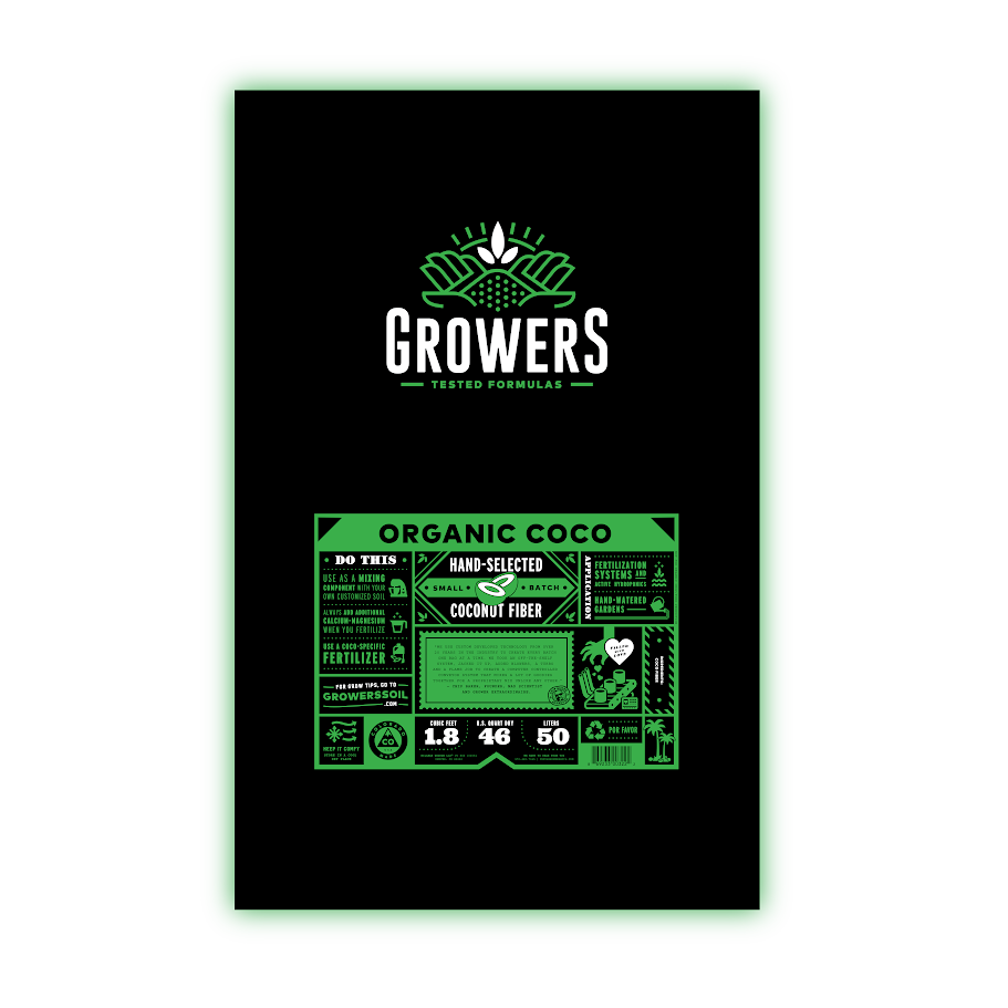Growers 100% Organic Coco Fiber (Coco Coir) (1.8 Cu. Ft.) – Cultivate ...