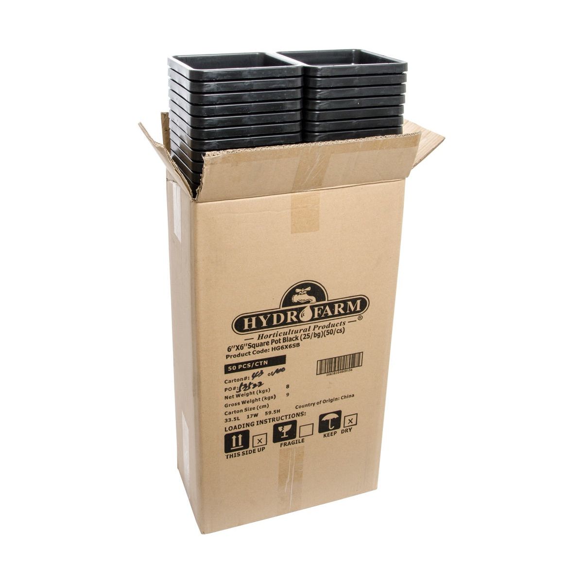 Active Aqua 5" x 5" x 7" Square Black Pots (Case Of 100) – Cultivate Supply