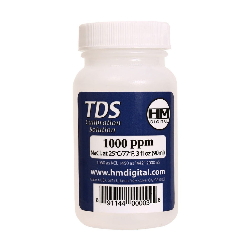 HM Digital 1000 ppm TDS Calibration Solution 3 oz – Cultivate Supply
